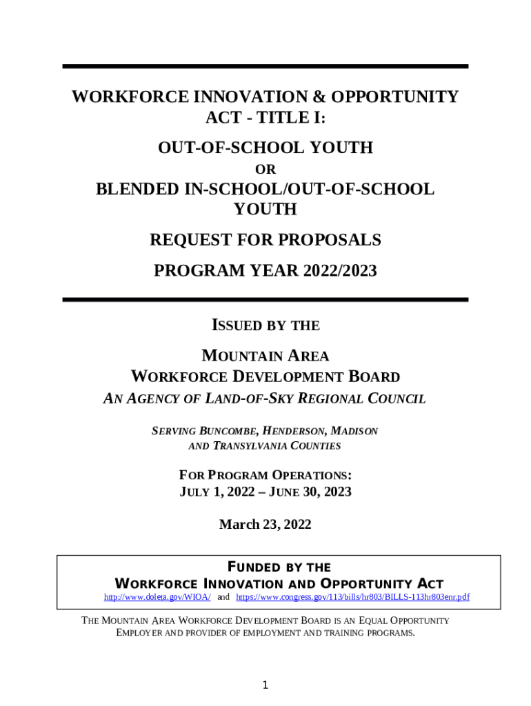 Workforce Innovation and Opportunity Act - EDD - CA.gov Doc Template | pdfFiller