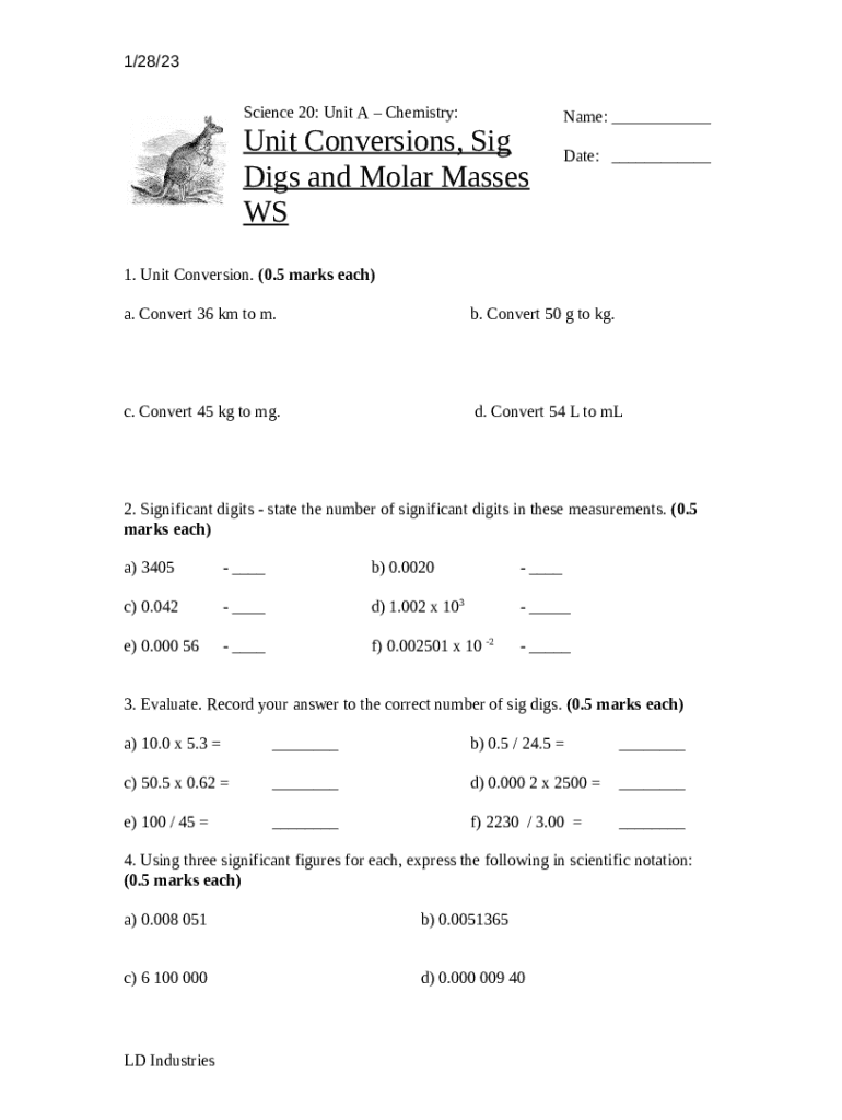 SI Unit Conversion Practice Problems Examples Rules Step Doc