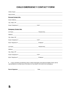 BILLING and REGISTRATION CHILD'S NAME Doc Template | pdfFiller