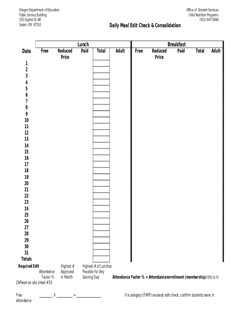Meal Preference Request Doc Template | pdfFiller