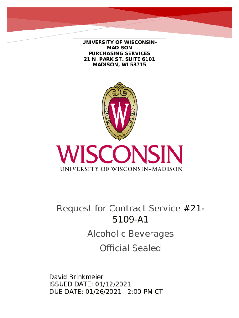 University of Wisconsin - Madison REQUEST FOR BID - PDF Free ... Doc ...