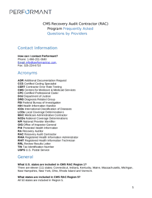 Medicare Fee for Service Recovery Audit Program - CMS Doc Template ...