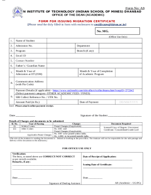 Migration Certificate Notice and application - IIEST Doc Template ...