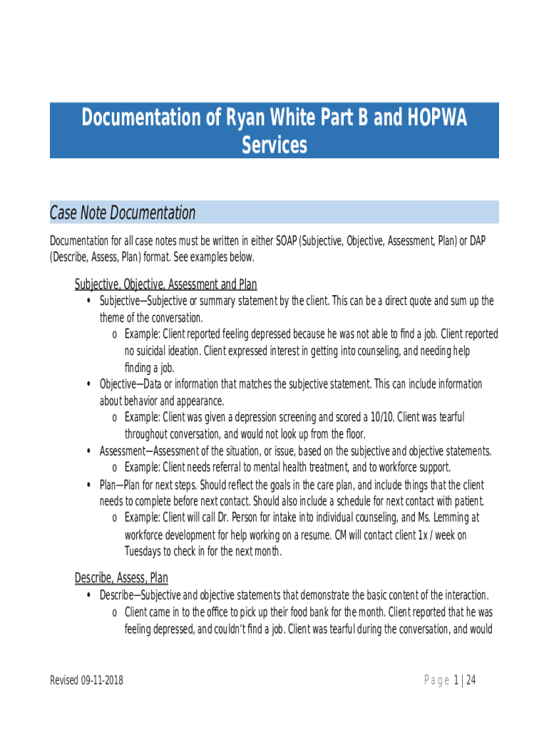 Ryan White Part B Standards of Care - TN.gov Doc Template | pdfFiller