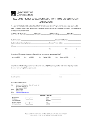 Fillable Online Higher Education Adult Part-Time Student (HEAPS) Grant ...