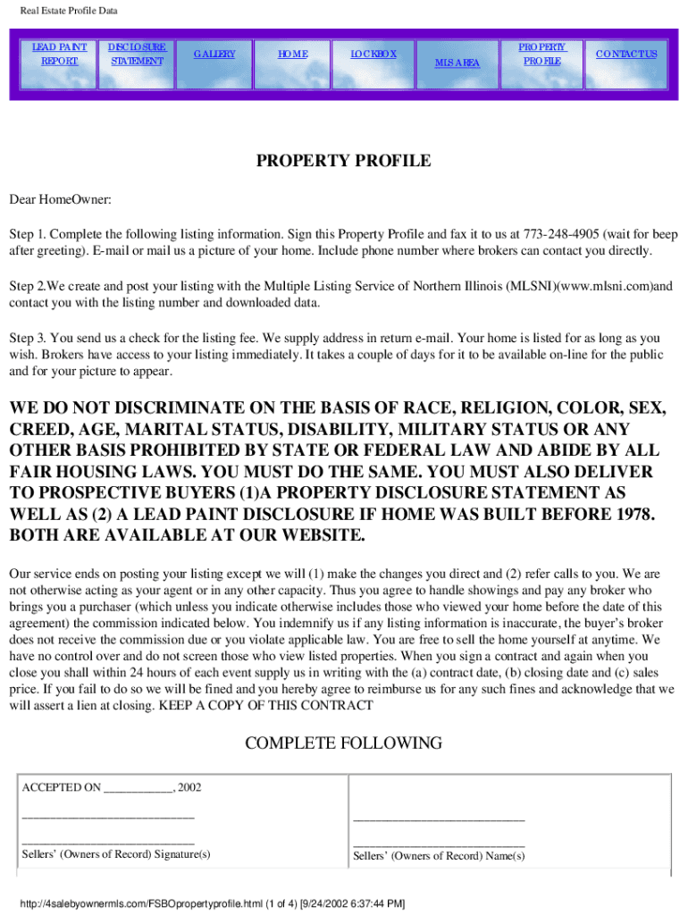 Fillable Online Real Estate Disclosure - California Department of ...