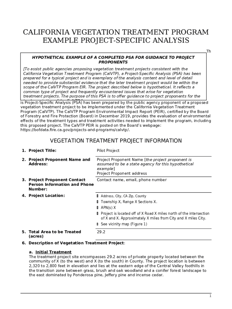 Cal VTP & PWP in Practice: Covell Ranch Forest Health Fuels ... Doc ...