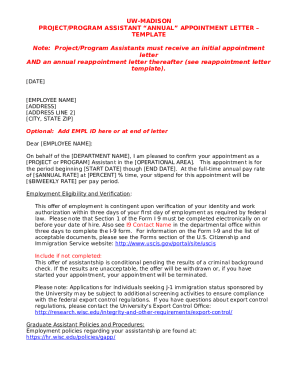 Rehire Letter Template To Employee Doc Template | pdfFiller