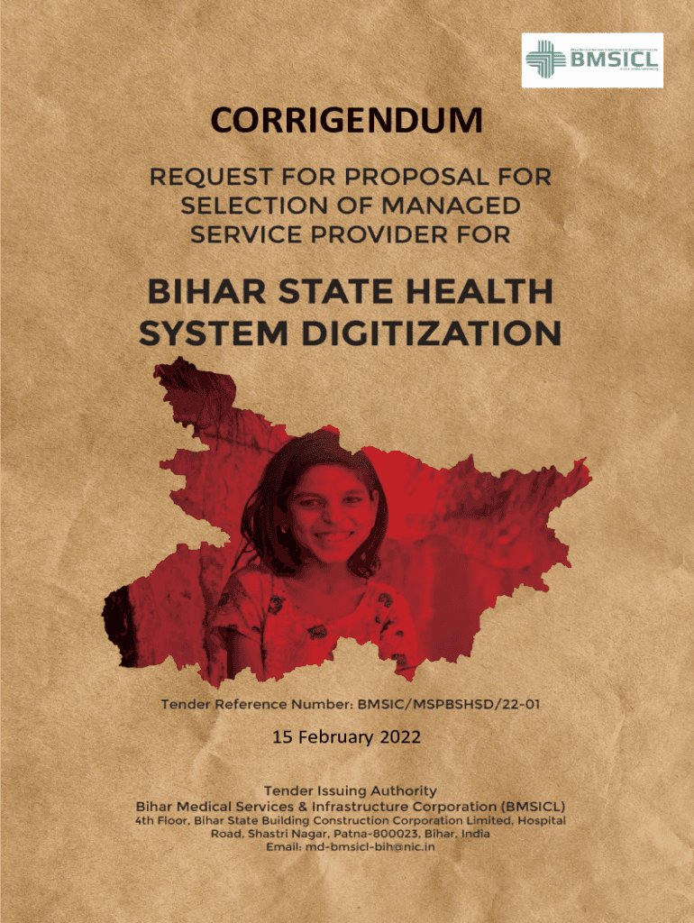 Fillable Online bmsicl gov Selection Of Managed Service Provider For ...