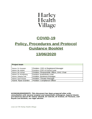 COVID-19 Policy, Procedures and Protocol Guidance Booklet ... Doc ...
