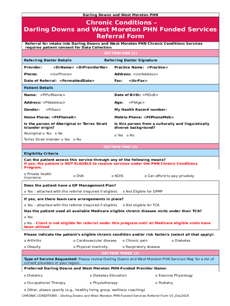 PHN Funded Services Referral - Rural Sky Goondiwindi Doc Template ...