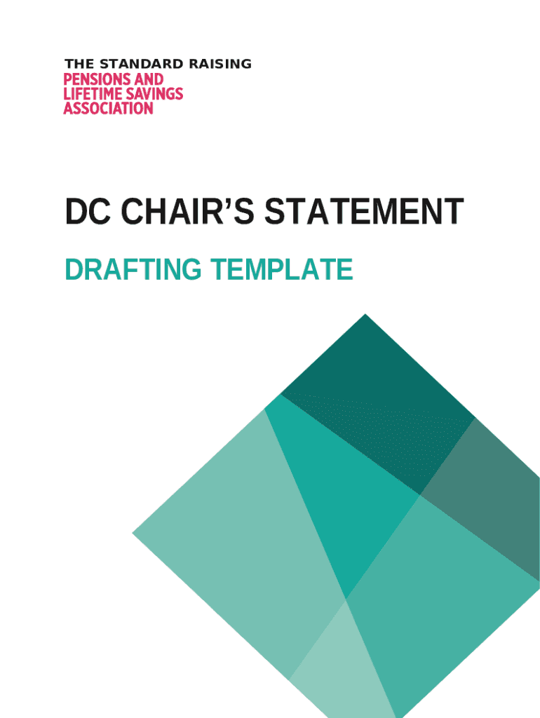 DC Chair's Statement Drafting Template Doc Template | pdfFiller