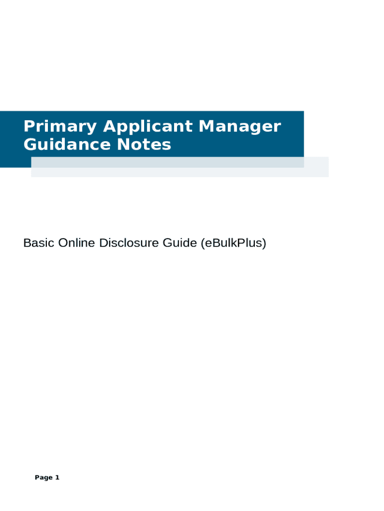 E-bulk: submitting multiple applications for DBS checking Doc Template ...