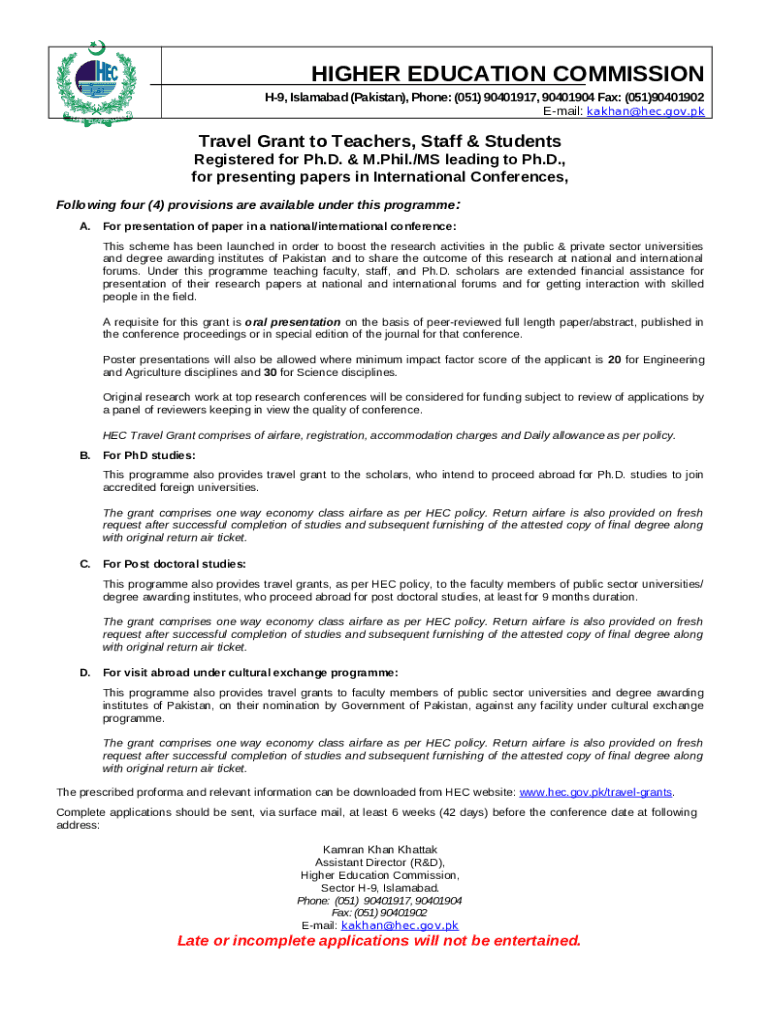 HEC-Travel-Grant-Application-.doc Doc Template | pdfFiller