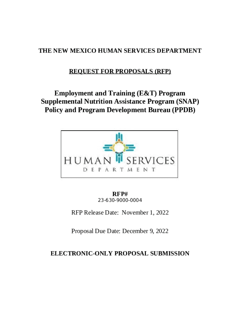 STATE OF NEW MEXICO REQUEST FOR PROPOSALS (RFP ... Doc Template | pdfFiller