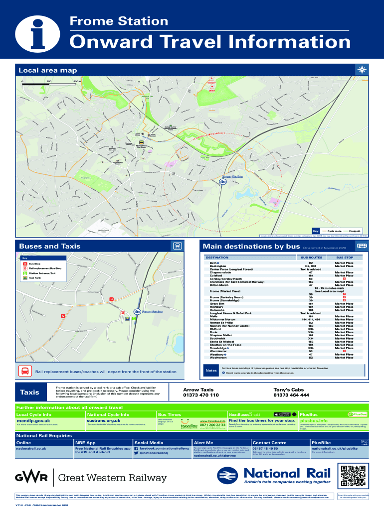 Fillable Online Information Local area map Station ... - National Rail ...