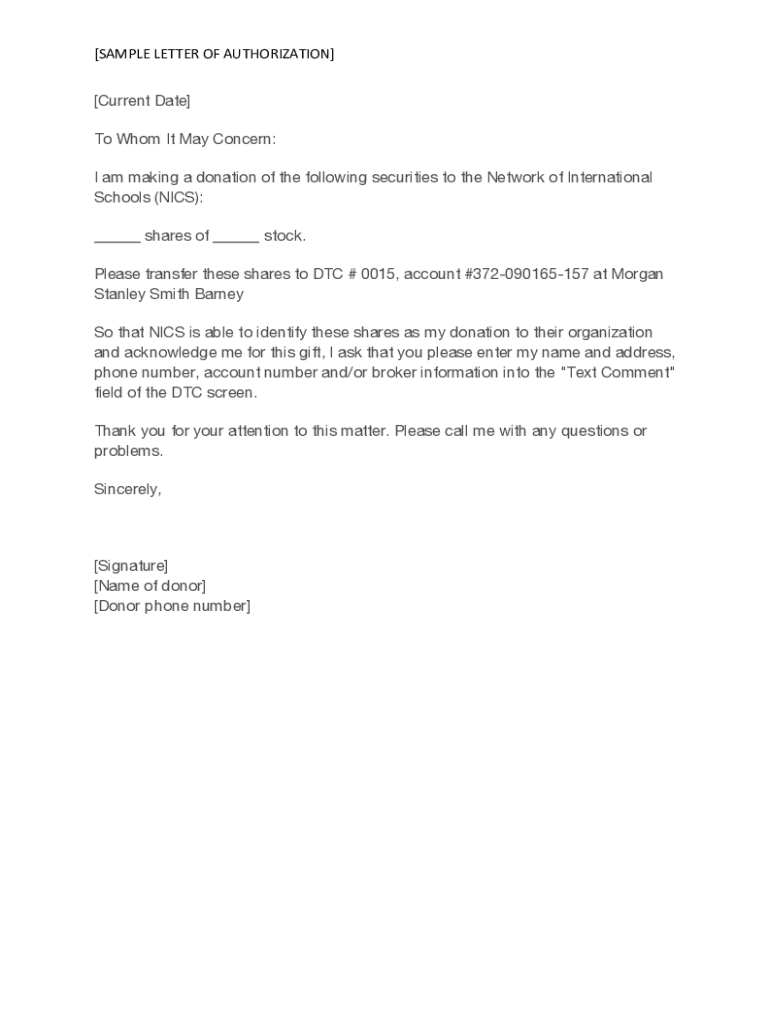 Fillable Online sample letter of authorization Fax Email Print - pdfFiller