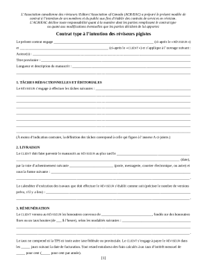 Agreement Template for Editing Services - Editors Canada Doc Template ...