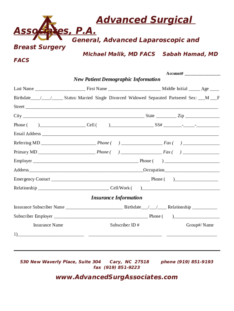 New Patient Registration Ination - The Docs Doc Template | pdfFiller