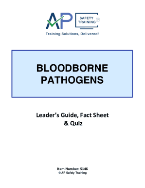 Fillable Online A Guide to Bloodborne Pathogens in the Workplace - NC ...