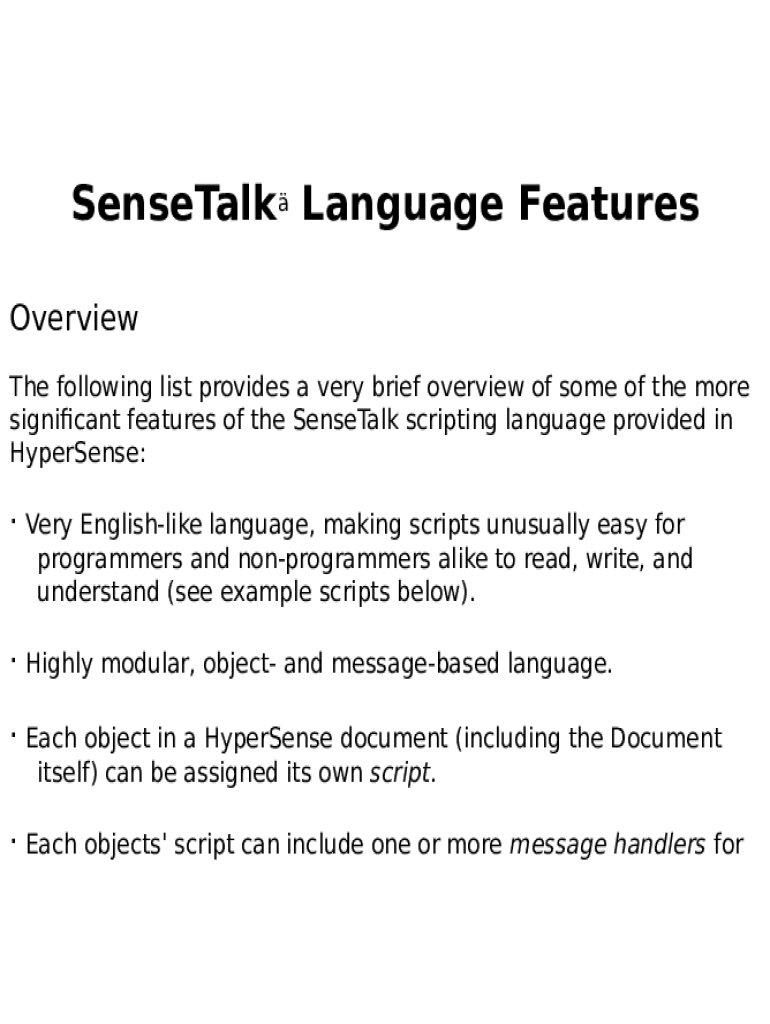 Sensetalk The Coding Language Used In Eggplant Does Not Doc Template Pdffiller