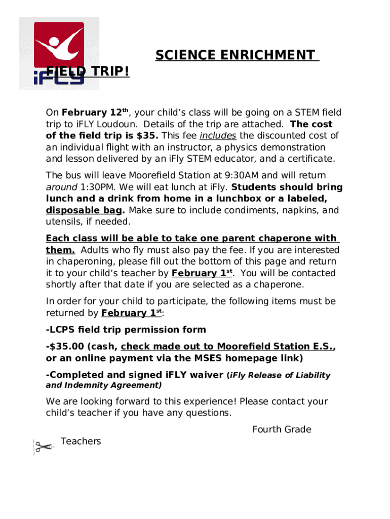 STEM Field Trips for High Schools - iFLY Indoor Skydiving Doc Template ...