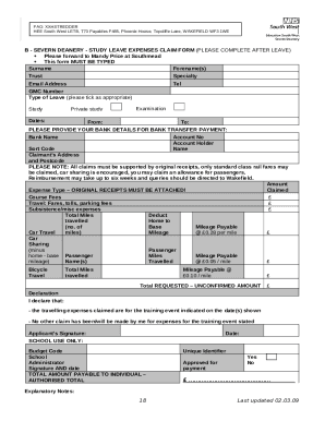 Severn Deanery Study Leave Policy for Doctors in Training Doc Template ...