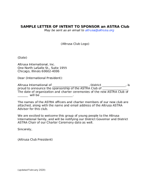 Sample Letter of Intent to Sponsor - ASTRA Altrusa International Doc ...