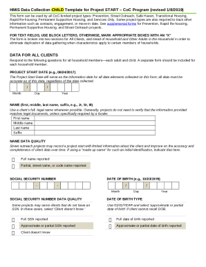 Living Situation Data Collection for all Project Types ... Doc Template | pdfFiller