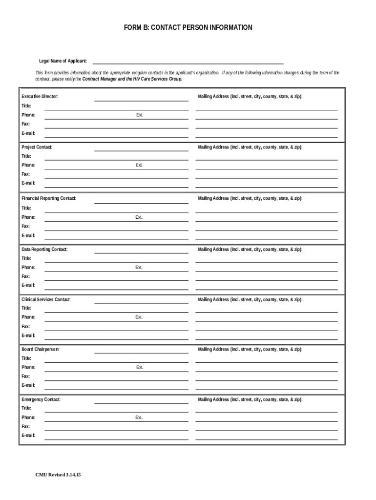 B: Contact Person Ination Doc Template | pdfFiller