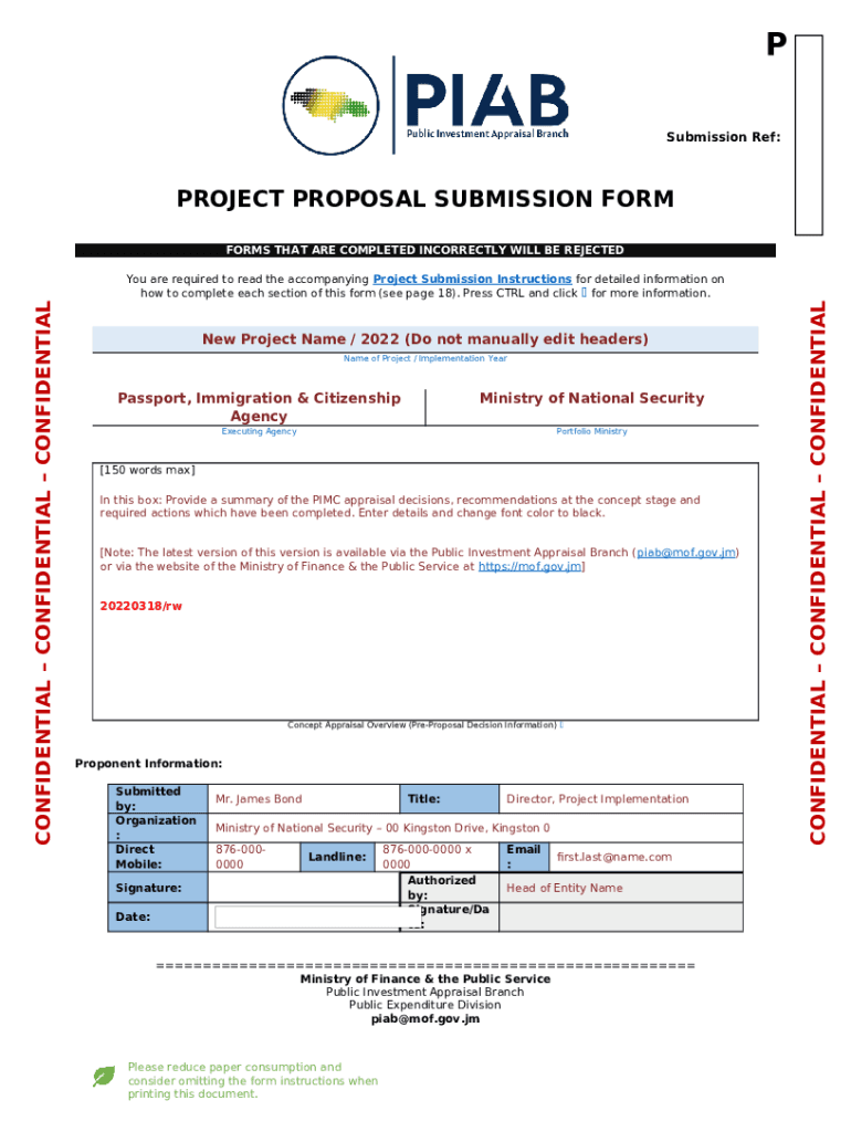 PIAB Project Proposal . Project Proposal Submission Doc Template ...