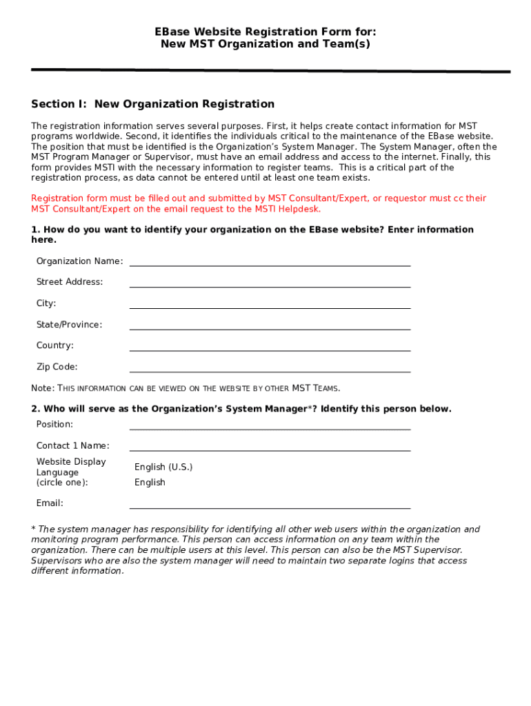 EBase MST Organization Registration .docx Doc Template | pdfFiller