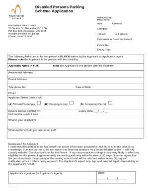 disabled-parking-application-- ... Doc Template | pdfFiller