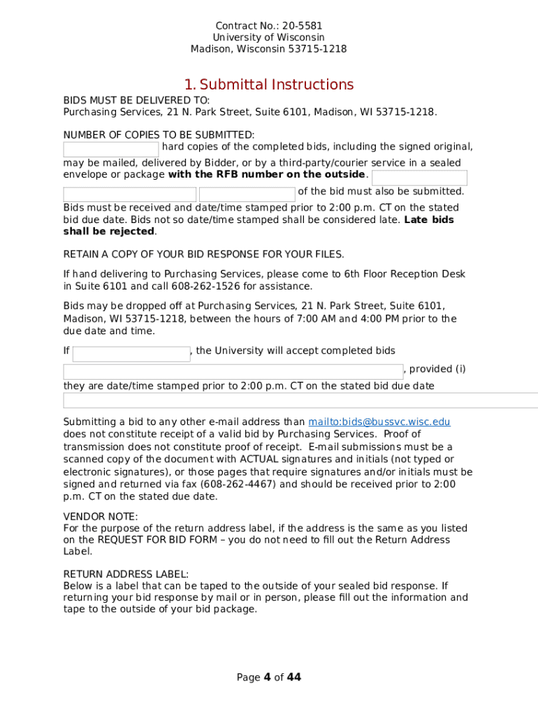 18/5316 Request for Bid - VendorNet Doc Template | pdfFiller