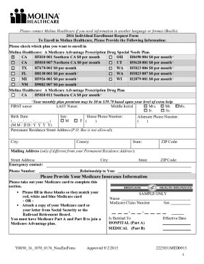 Fillable Online exhibit 1: model individual enrollment request form Fax Email Print - pdfFiller