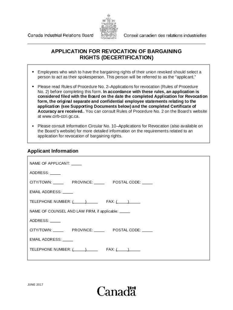 APPLICATION FOR REVOCATION - Government of Nova Scotia Doc Template | pdfFiller