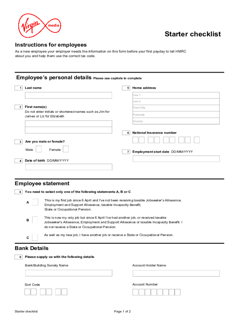 Fillable Online Tell HMRC about a new employee - GOV.UK Fax Email Print ...