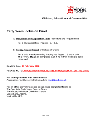 Early Years Funding for 2, 3 and 4 year olds - York - YorOK Doc ...