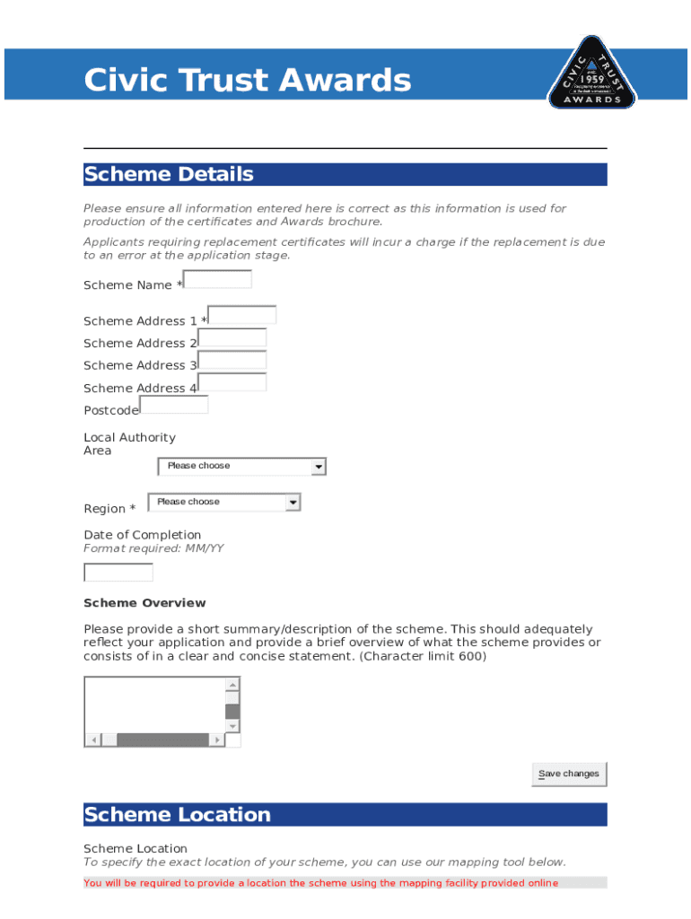 How to Apply - Civic Trust Awards Doc Template | pdfFiller