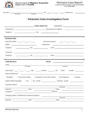 VACCINE PREVENTABLE DISEASE INVESTIGATION ... Doc Template | pdfFiller