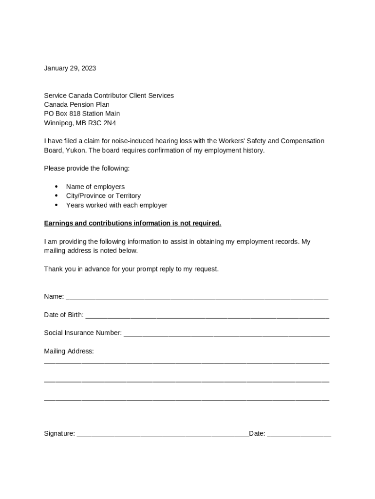 Returning the (CPP) - Service Canada s Doc Template | pdfFiller