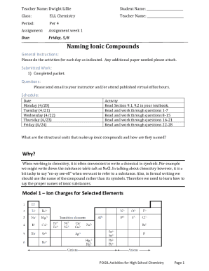 Fillable Online Ionic bonding worksheet answers Fax Email Print - pdfFiller
