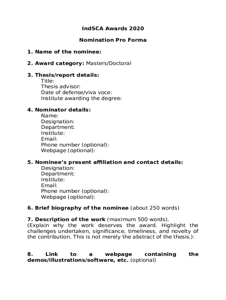 Award Guidelines and application at English.pdf Doc Template | pdfFiller