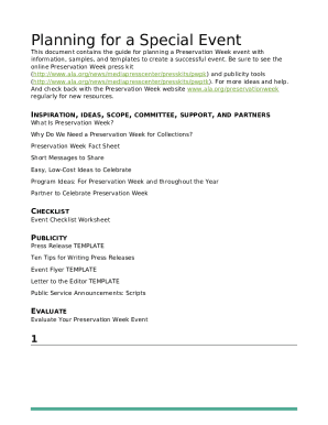 The Ultimate Party Planning Checklist Template - Social Tables Doc ...