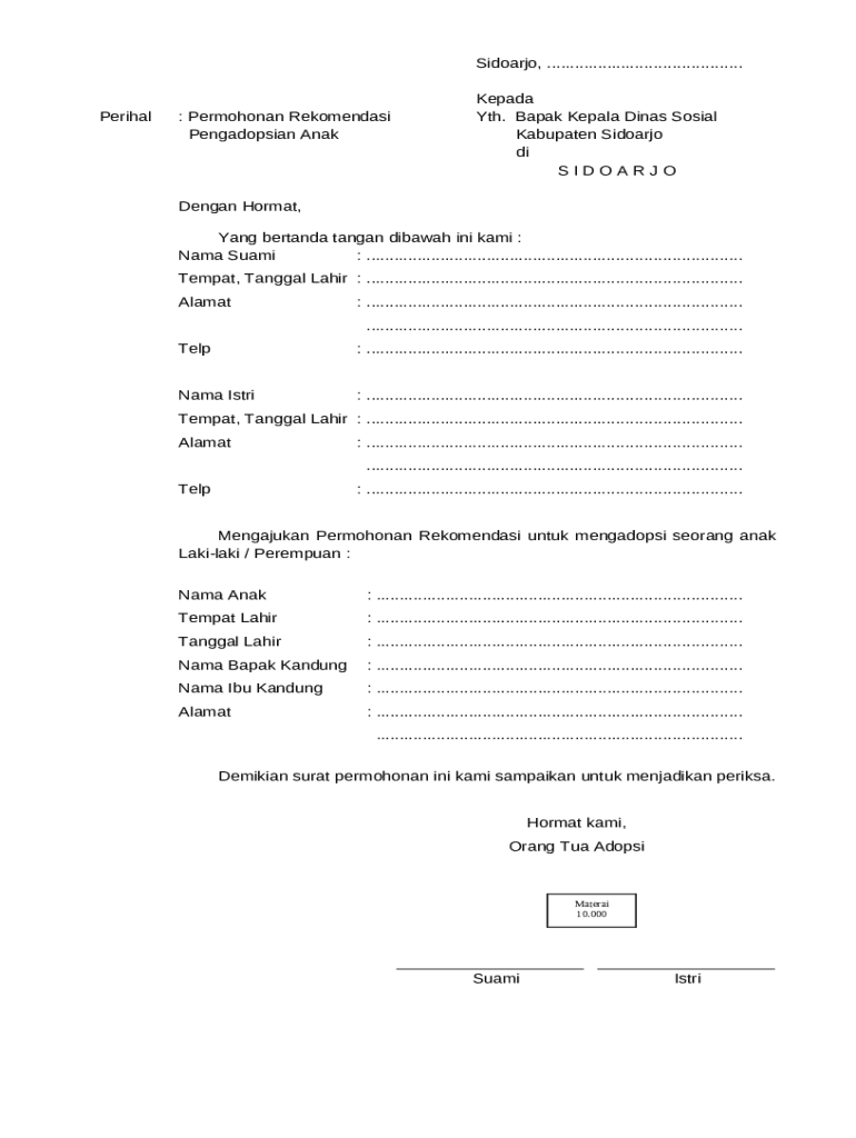 -PERMOHONAN-ADOPSI-ANAK.docx Doc Template | pdfFiller