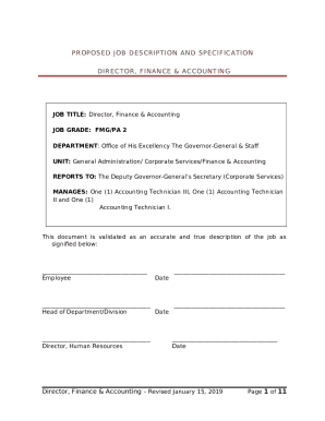 Finance Director Job Description Sample Template - kingshouse gov Doc ...