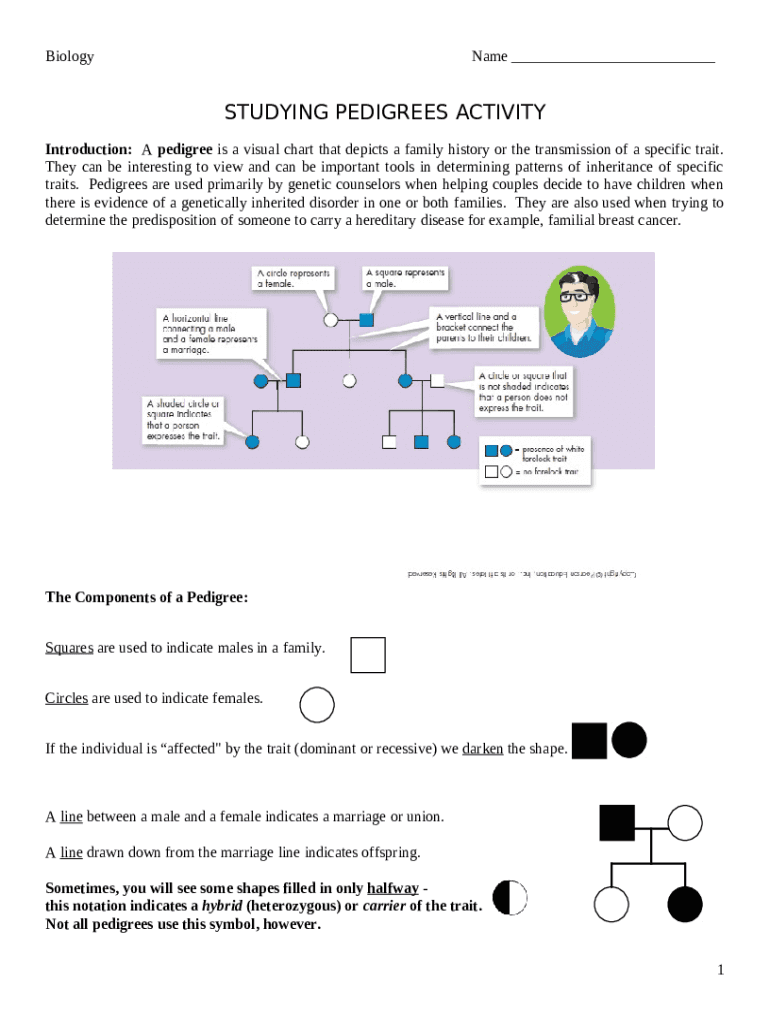 Pedigree worksheet for Pedigree solving paper copy hard ... Doc ...