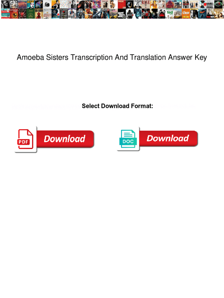 Fillable Online Amoeba Sisters Transcription And Translation Answer Key ...