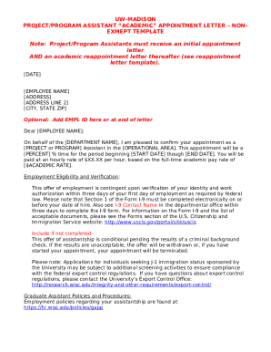 Rehire Letter Template To Employee - Changuitos Doc Template | pdfFiller