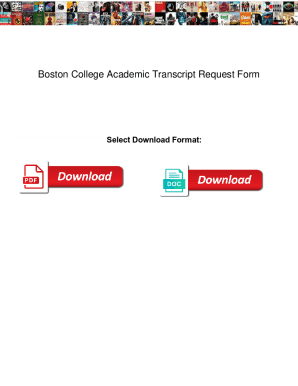 Fillable Online Boston College Academic Transcript Request Form. Boston ...
